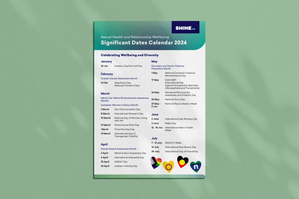 Sexual Health Significant Dates Calendar - SHINE SA