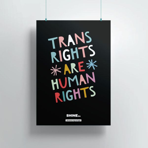 Trans Rights Are Human Rights Poster - SHINE SA