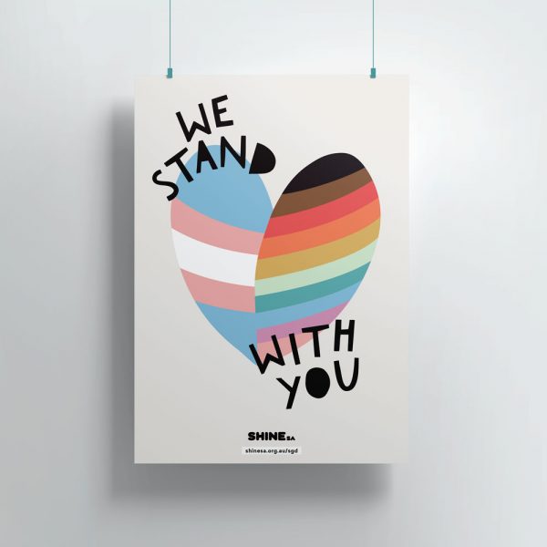 We Stand With You LGBTIQA+ Poster - SHINE SA